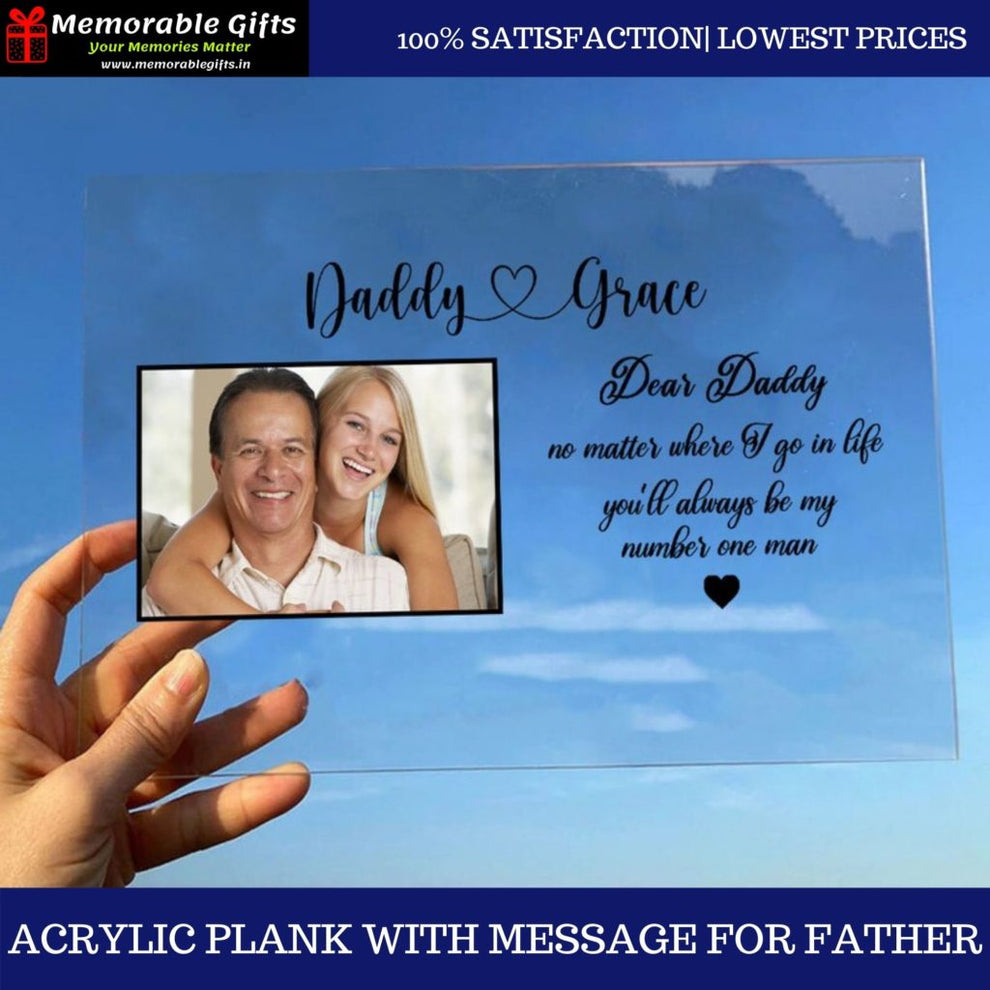 Acrylic Plank With Message for father – GIFTILIYA